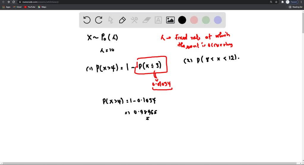 the average number of patients per day is 10. Find the probability that ...