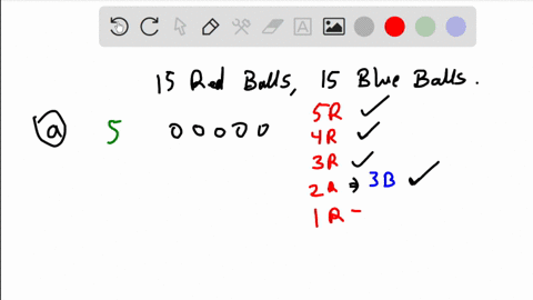 There are 15 red balls and 60 blue balls in a bag a how many...