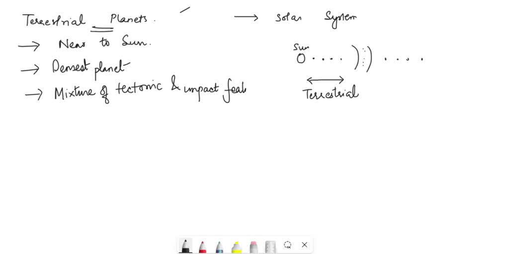 SOLVED: 'What are the differences and similarities between the different terrestrial planets ...