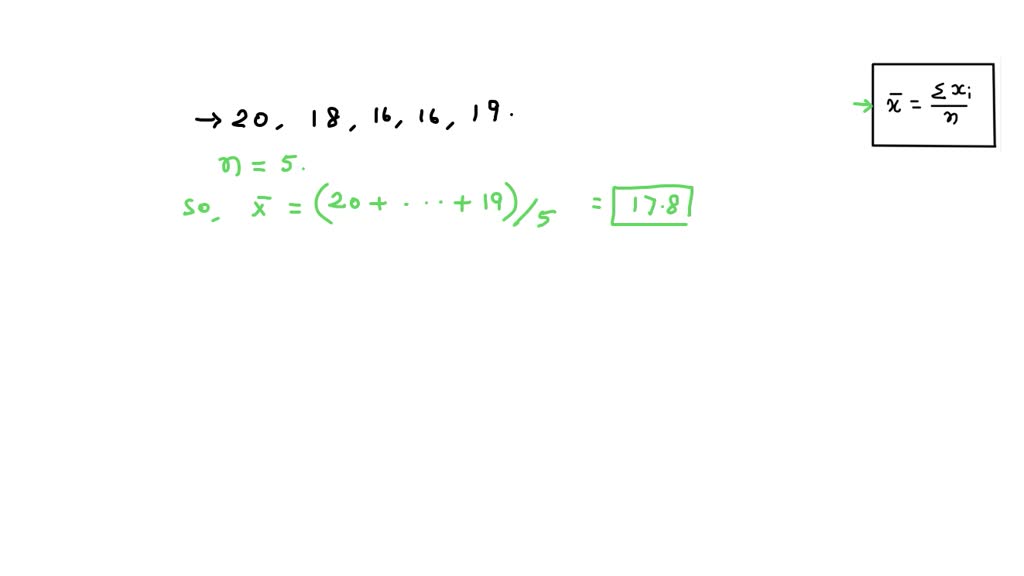 SOLVED: 'Given the following observations from sample, calculate the ...