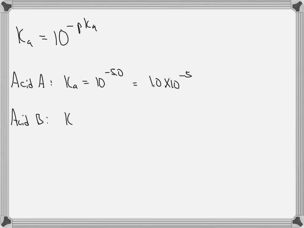 Solved 1 Determine The Dissociation Constants For The Acids Express