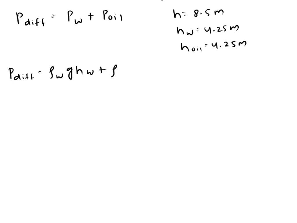 Solved The Lower Half Of A 10 M High Cylindrical Container Is Filled With Water Sg1 P1000 