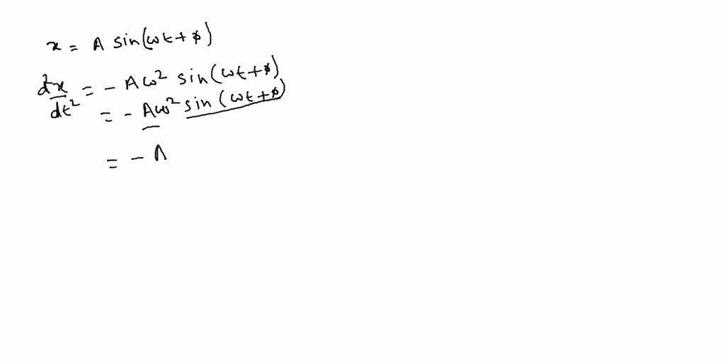 Solved Write The Formula Of Acceleration Of A Particle Executing 1890