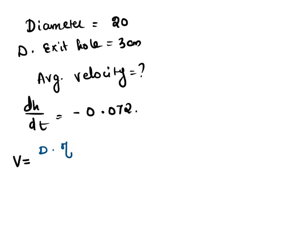 SOLVED: The cylindrical container is 20 cm in diameter and has a ...