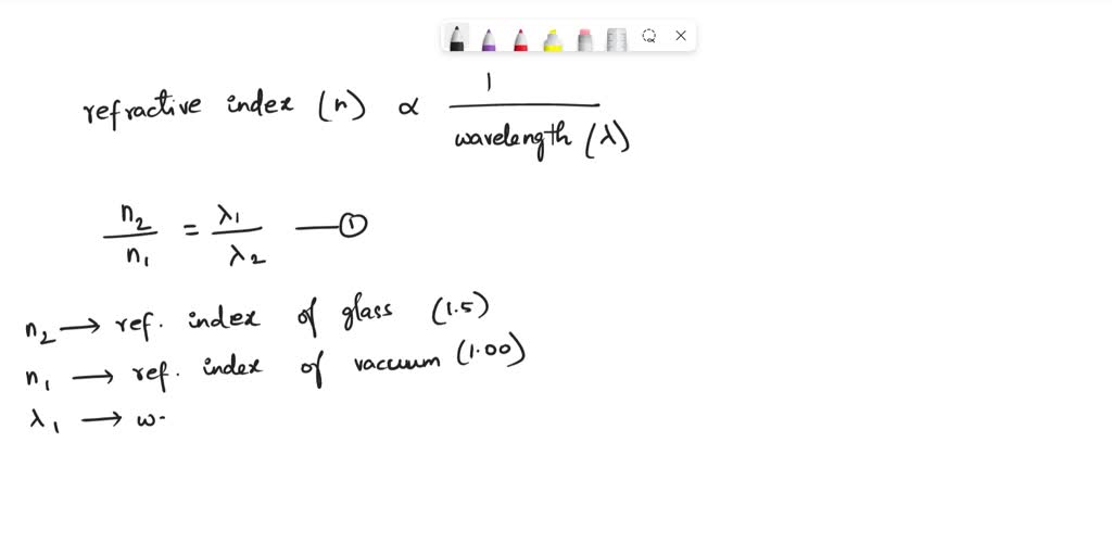 Light of wavelength 4500 Angstrom in vacuum enters into a glass block ...
