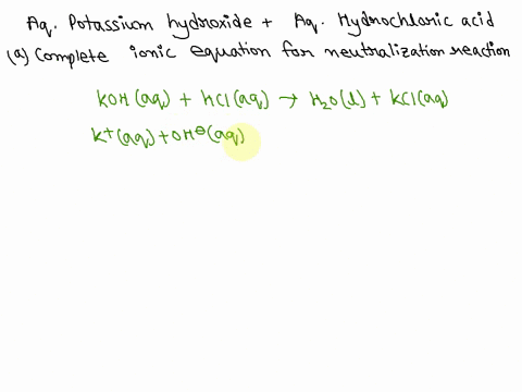 During neutralization reaction solution 0t potassium...