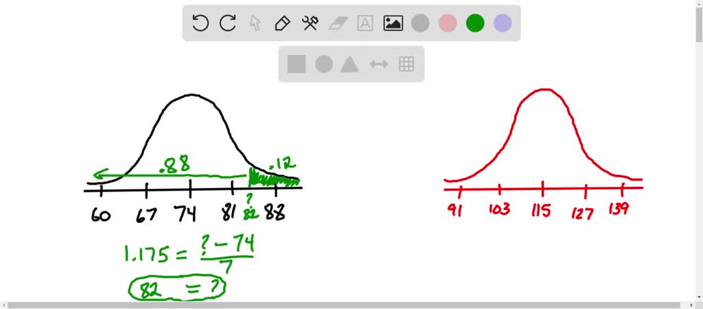 SOLVED: The average grade for an exam is 74, and the standard deviation ...
