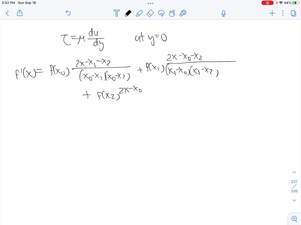 SOLVED: "The velocity (m/s) of air flowing past a flat surface is measured at several distances ...