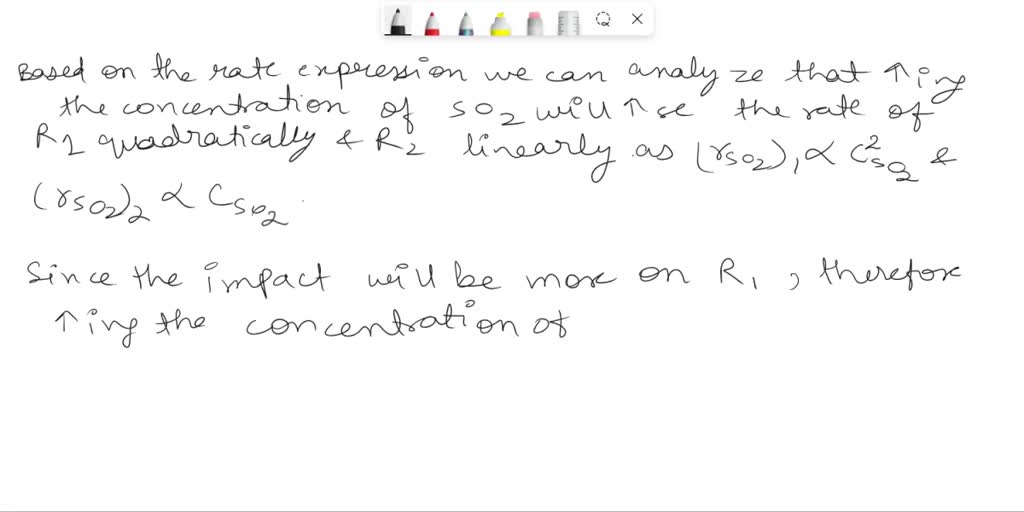 SOLVED: The SO2 production process from SO2 is carried out in a ...