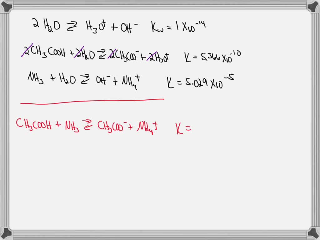 SOLVED: Given the equilibrium constants for the equilibria: 2H2O(l) â‡Œ ...