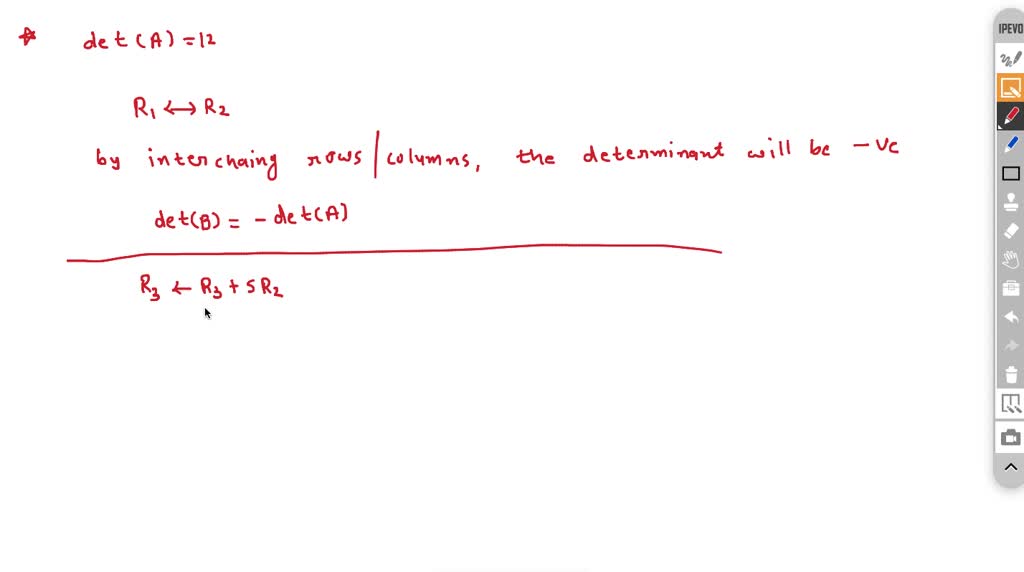 SOLVED: Let A be a 3 x 3 matrix, and suppose that the matrix B is ...
