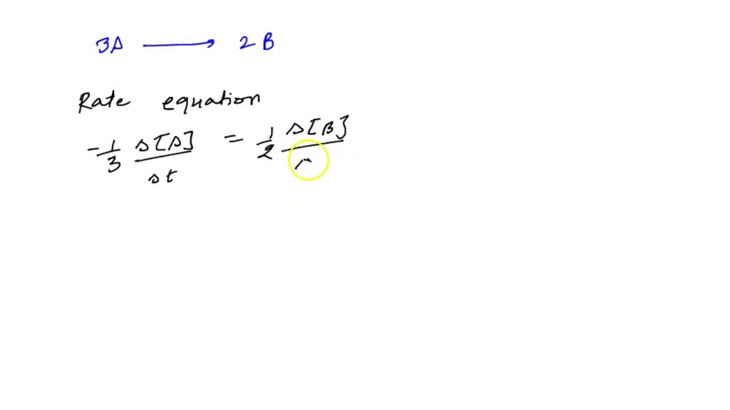 SOLVED:Consider the following reaction: A+48 The average rate of ...