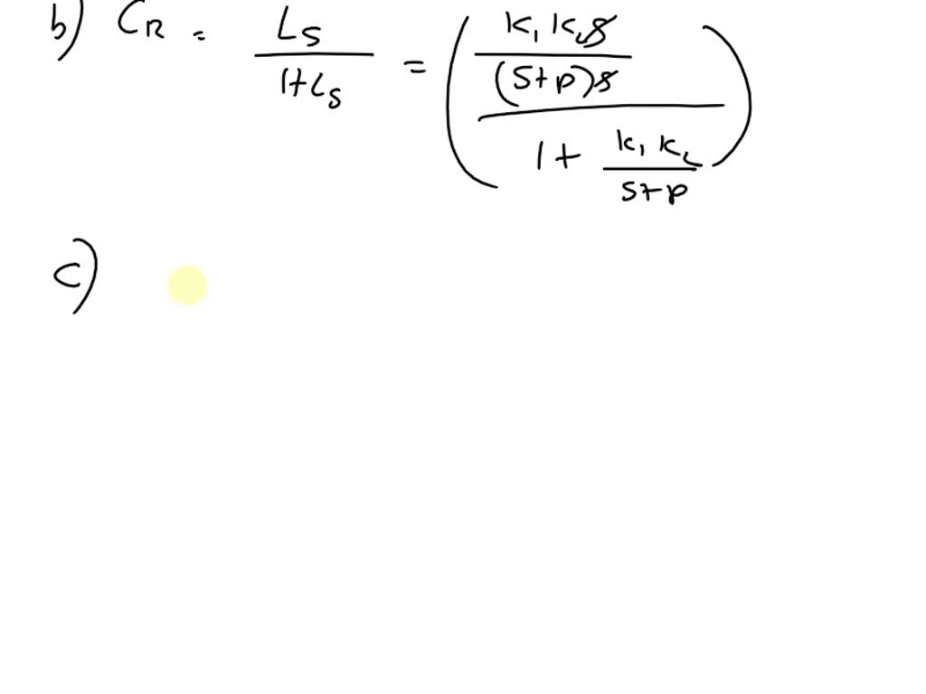 Solved Determine A The Loop Transfer Function B The Control