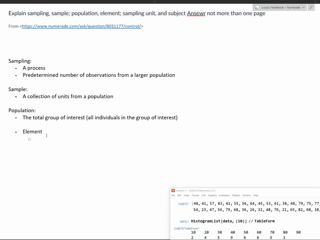 SOLVED: Experiment 1 Homework: Introduction to Sampling Survey Think of real problem in which ...