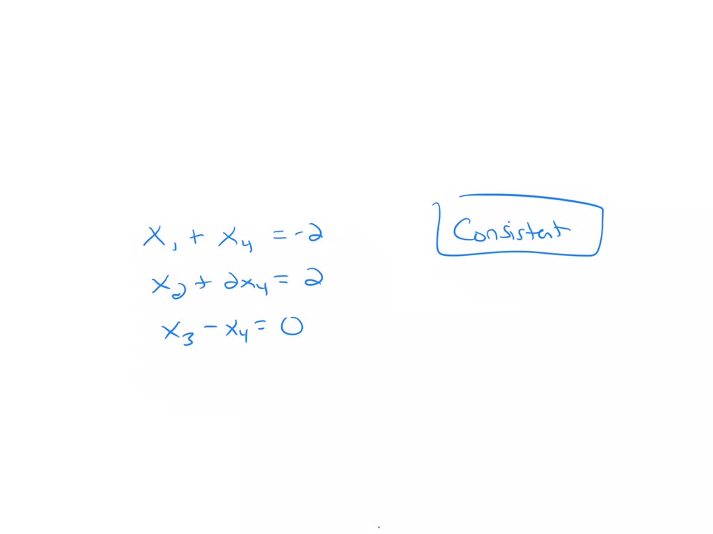 SOLVED: The reduced row echelon form of a system of linear equations is ...
