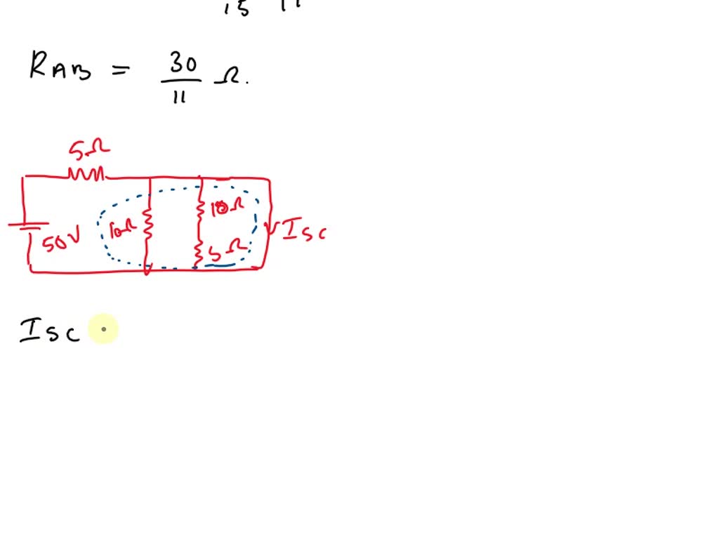 SOLVED: Use Norton's theorem to calculate the current flowing through the 5 resistor connected ...
