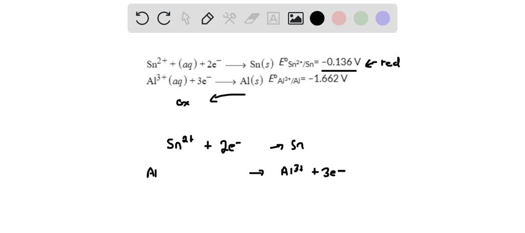 Write the balanced equation of the reaction that occurs in a voltaic ...