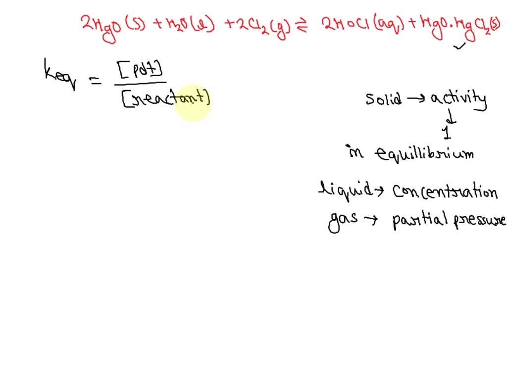 SOLVED: The acid HOCl (hypochlorous acid) is produced by bubbling ...