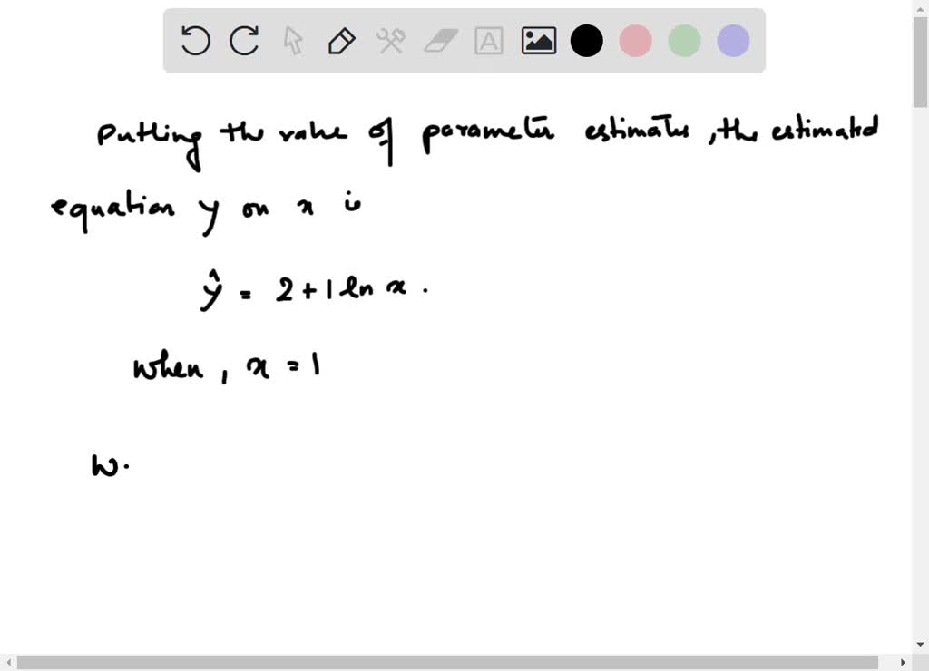 Solved Using The Following Model And Corresponding Parameter Estimates