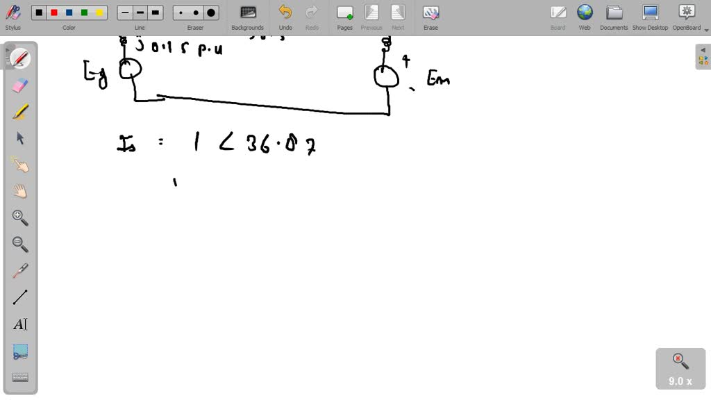 SOLVED: Q5: A generator is connected through a transformer to a synchronous motor. Reduced to ...