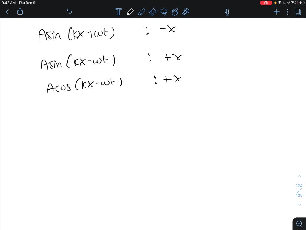 SOLVED: Which of the following wave functions describe(s) a wave that ...