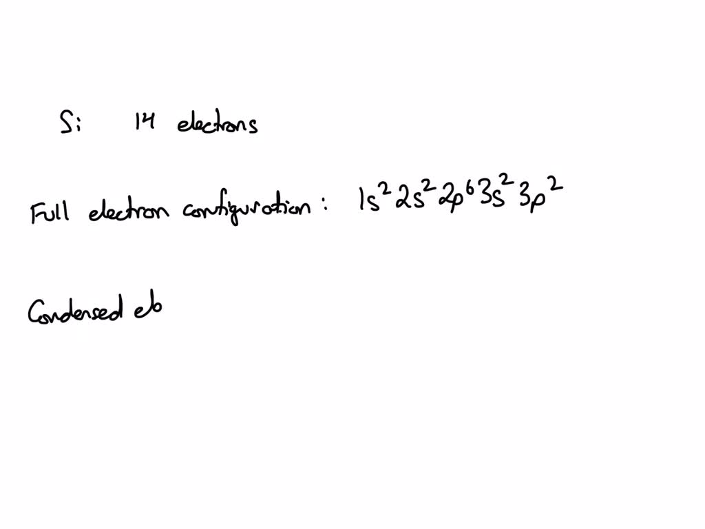 SOLVED: Give the ground-state electron configuration for silicon (Si ... SOLVED: Give the ground-state electron configuration for silicon (Si ...