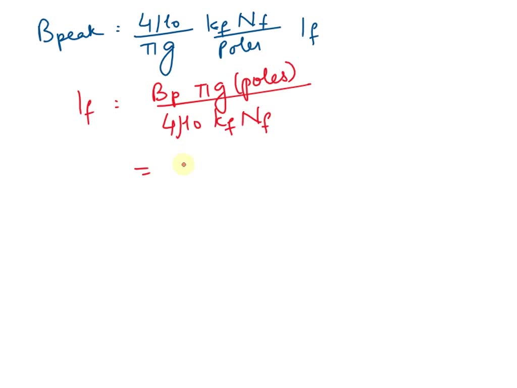 Solved The Rotor Winding Current For A Four Pole Synchronous Ac Generator With A Distributed