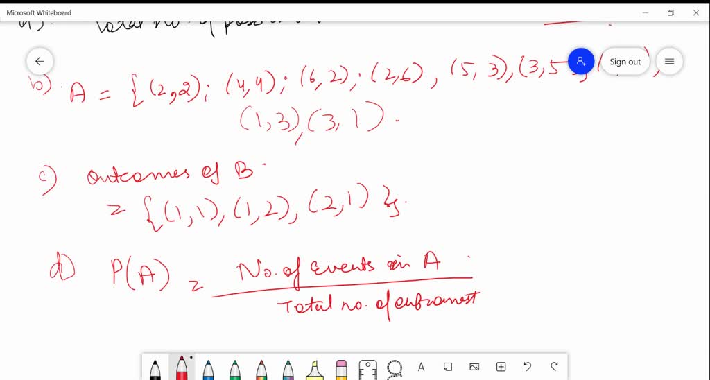 SOLVED: Two distinguishable fair dice are rolled. Define the following events: A: The sum of the ...