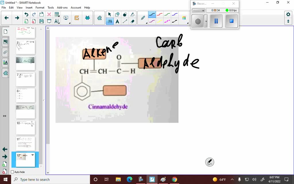 SOLVED: A compound called cinnamaldehyde Is found in cinnamon ...