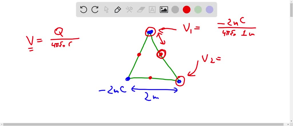 SOLVED: Three identical point charges (+2.0 nC) are placed at the corners of an equilateral ...