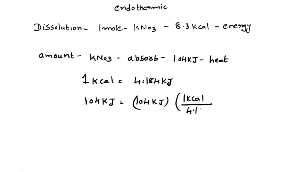 SOLVED: Potassium nitrate has a lattice energy of -163.8 kcal/mol and a ...