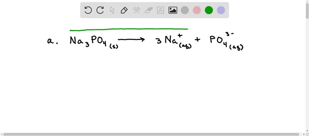 write reaction to show the dissociation into ions of the following ...