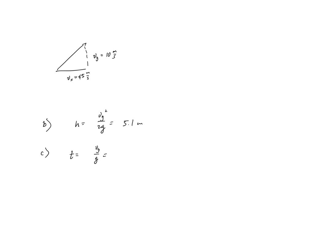 SOLVED: Calculate the initial velocity of a projectile shown in the figure below. The projectile ...