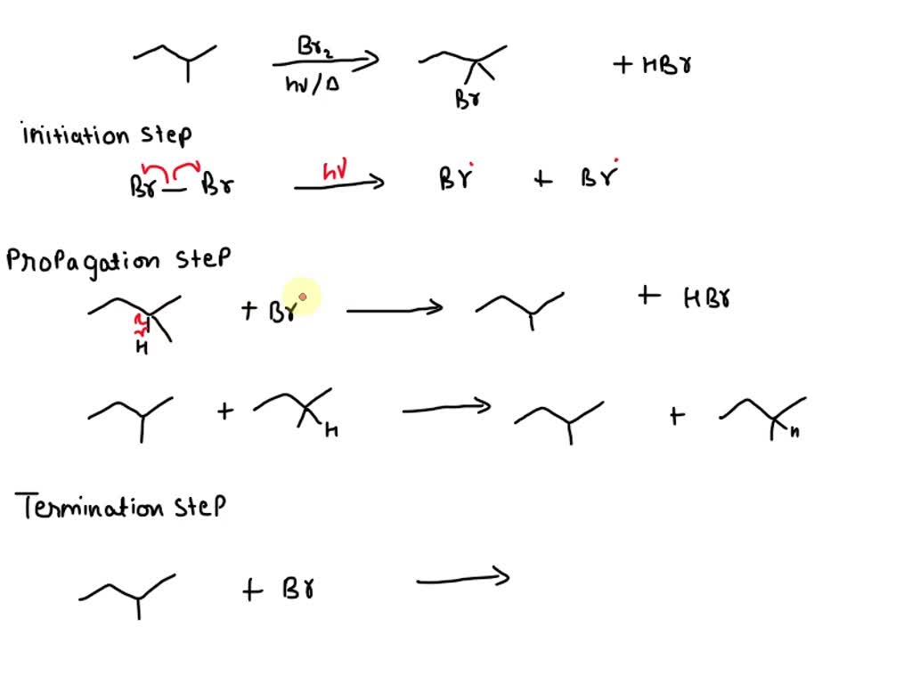 SOLVED: Text: Draw the mechanism of the following radical reaction. Label each step; use single ...