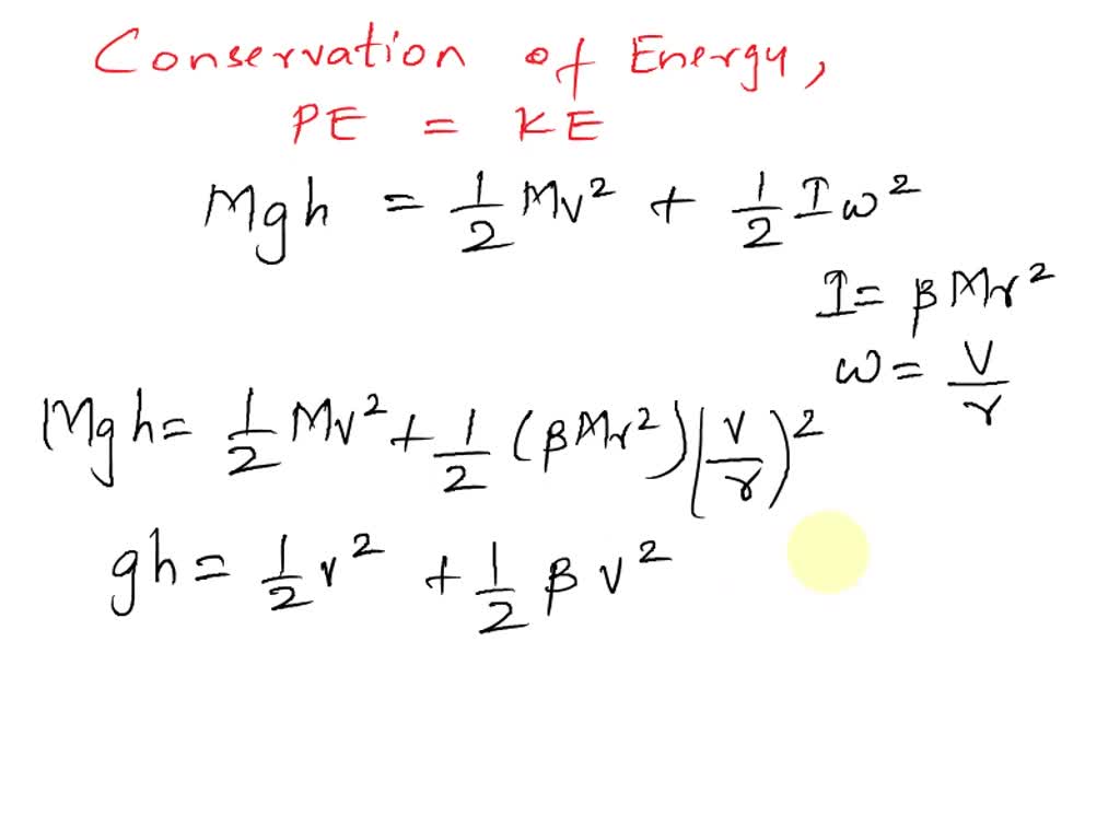 SOLVED: (Centripetal Force and Energy Conservation and Rotational ...
