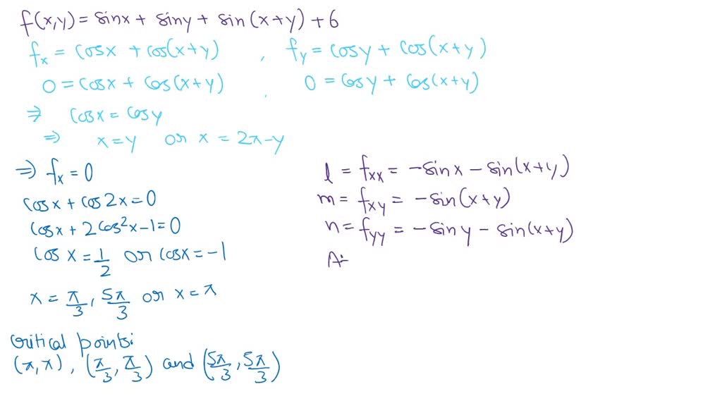 Solved Use Graph Andor Level Curves To Find The Local Maximum And Minimum Values And Saddle