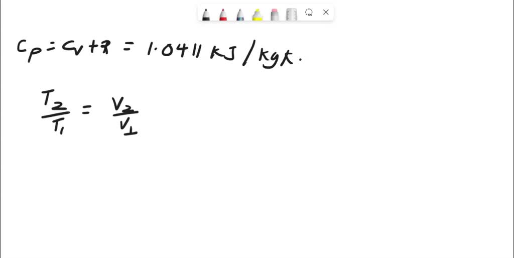 SOLVED: Two and a half kilograms of an ideal gas with R = 296.9 J/kg-K ...