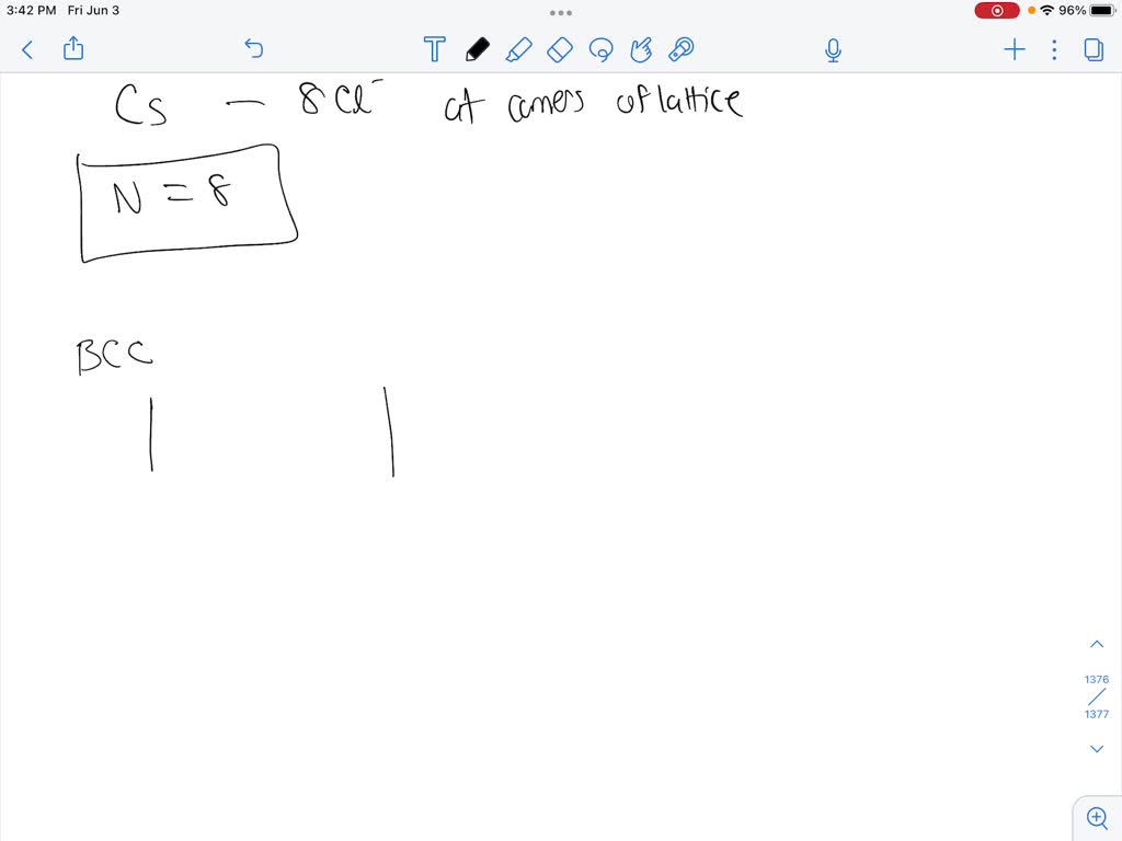 Solved Cesium Chloride Has An Ax Type Crystal Structure Calculate The Coordination Number Of