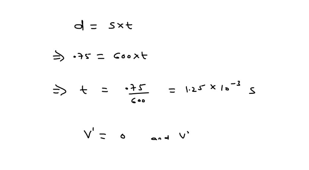SOLVED: A bullet is fired with muzzle veloity of 600 m/s. If the length ...