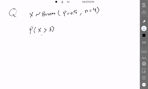 SOLVED: Assume the random variable X has binomial distribution with the given probability of ...