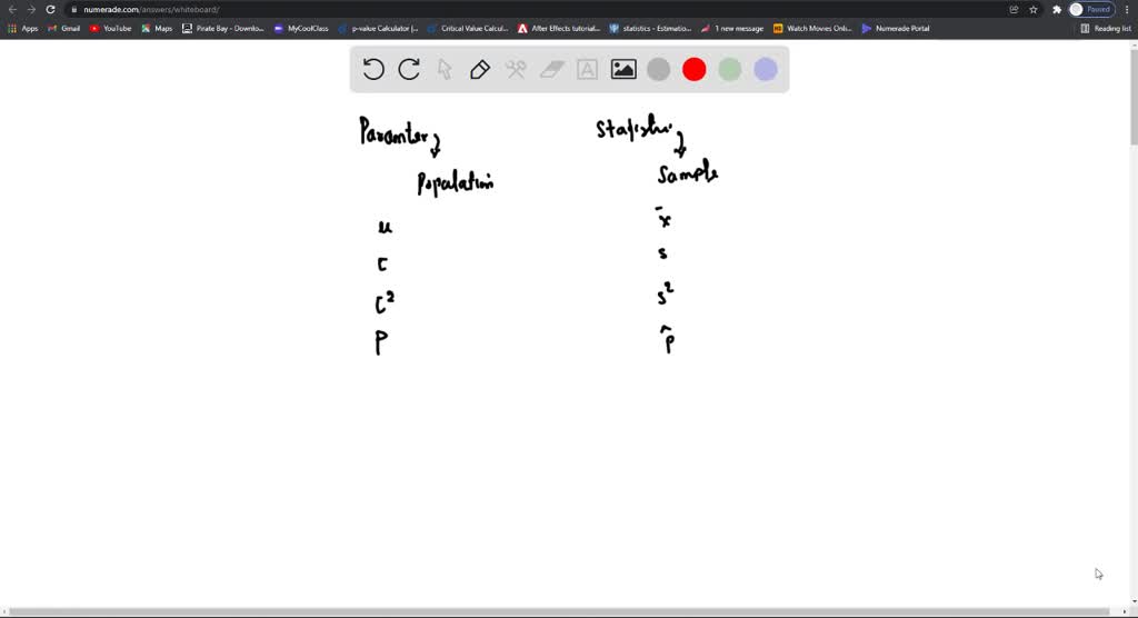 SOLVED: Determine whether the underlined numerical value is a parameter or a statistic. Explain ...