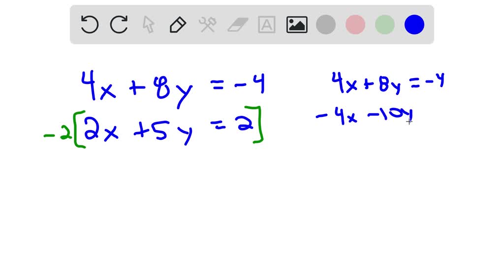 SOLVED: Four times a number plus eight times a second number is negative four. Twice the first ...