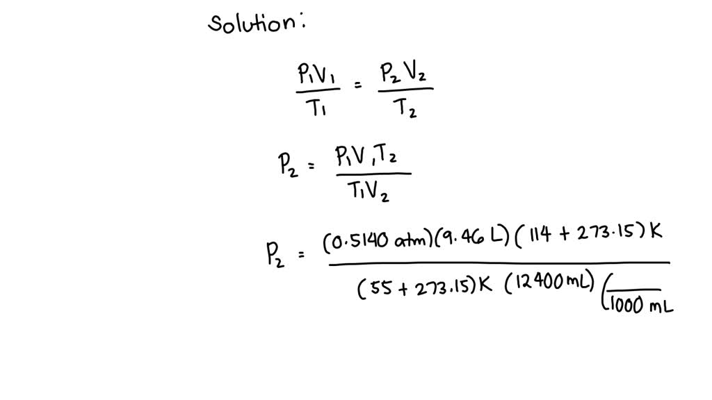 SOLVED: A sample of helium gas occupies a volume of 9.46 L at 55 °C and 0.5140 atm. If the ...