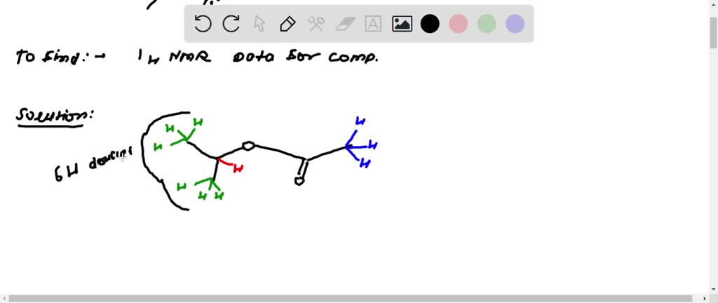 SOLVED: '3.4 Predict the 1H NMR spectral data expected for the compound ...