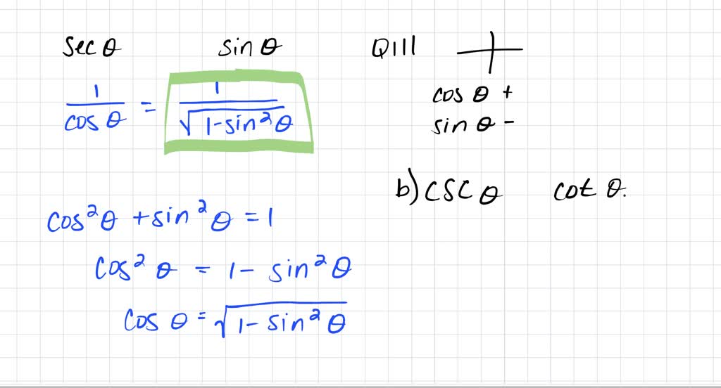 SOLVED: 1.) Write the first trigonometric function in terms of the ...