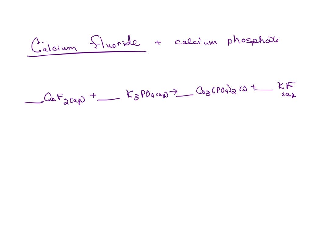SOLVED: A solution of calcium fluoride is mixed with a solution of ...