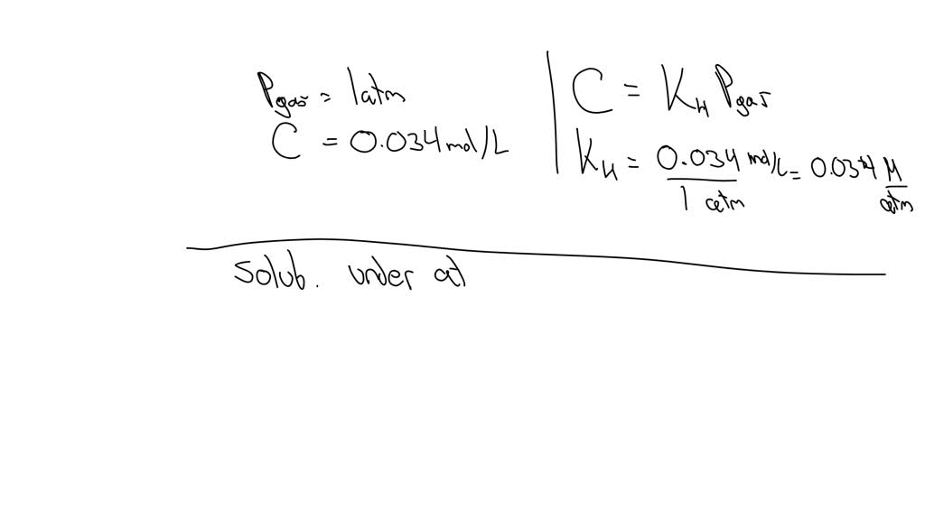 SOLVED: The solubility of CO2 in water at 25°C and 1 atm is 0.034 mol/L ...