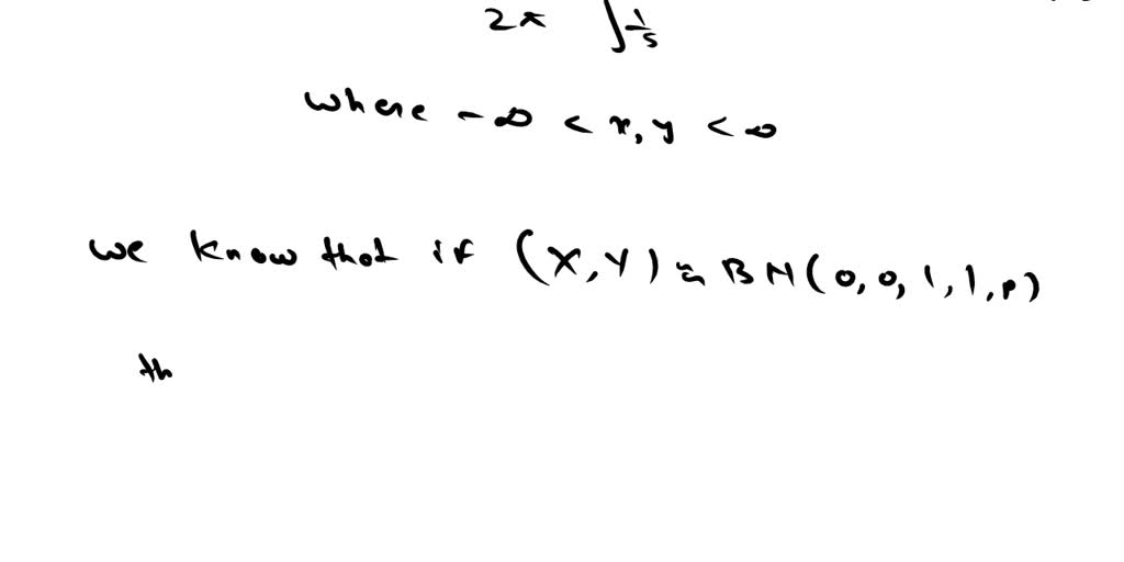 SOLVED: The joint probability density function for an n imes 1 multivariate normal random vector ...