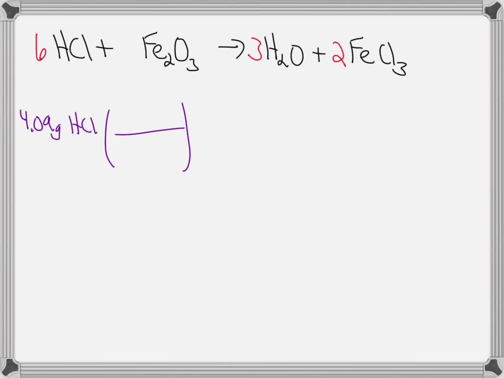 SOLVED: For the following reaction, 4.09 grams of hydrochloric acid are ...