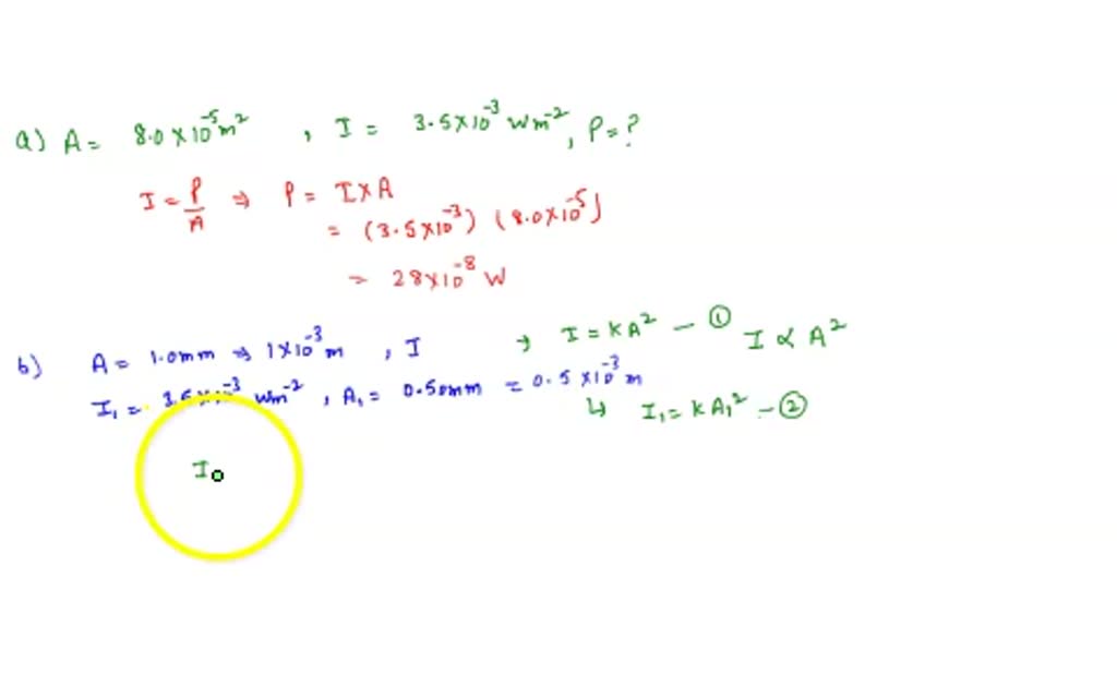 SOLVED:You can use the following- equation t0 determine the intensity ...